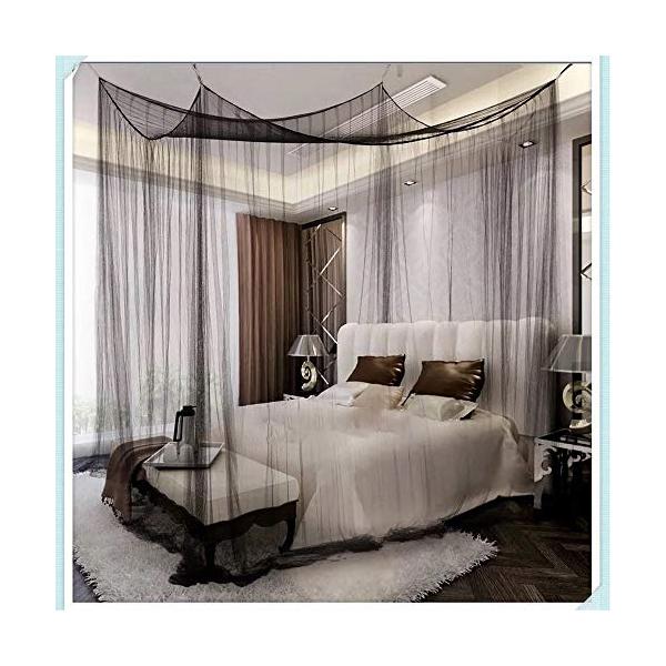 ブラック/190*210*240cm/1・Color:ブラック・素材ポリエステル　厳しい化学物質を排除し、適切な空気循環を提供し、最も小さなバグを防ぎます。・サイズ蚊帳×1　拡張チューブ×4　フック×4　　蚊帳サイズ：190×210×240...