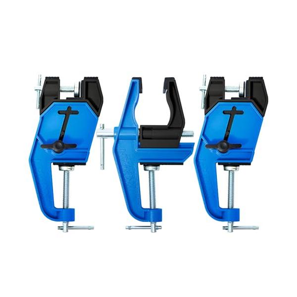 インダストリアルブルー+ブラック。/-/TX-10-7・パッケージ個数:3・アルミニウム合金製のアルペンスキージョーバイスのPROセット。カラーボックスにブレーキリテーナー2個が入っています。・センタークランプジョーが開き、幅4インチ105...