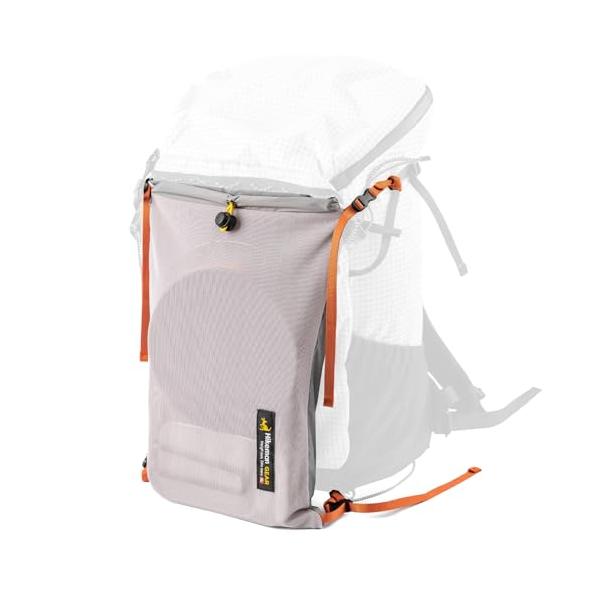 シンプルグレー/22 cm W x 37 cm H x 0.2 cm D/bagpouch-DSC・Color:グレー・必要に応じて容量拡張できる:リュックにつけてリュック内部の容量を減らすこともなく、泥だらけのゲイター、濡れた服などの汚れ...