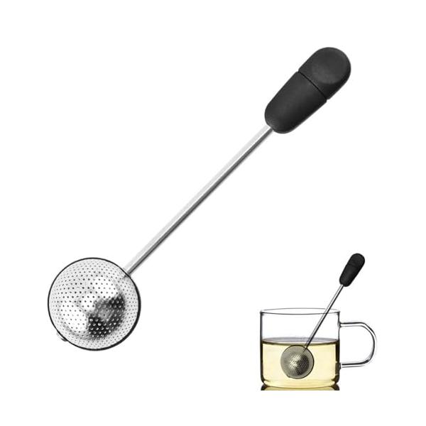 ブラック/-/lcq-865・Color:ブラック・超細目設計この茶こしは超細目設計で、茶葉の残渣を効果的にろ過し、清澄で混じり気のない純粋なお茶を味わうことができます。より滑らかな口当たりを楽しんでください。・滑り止め付き長いハンドル滑り...