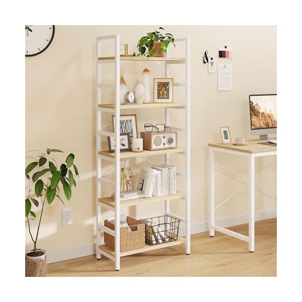 インダストリアルオーク/高さ155cm*5段/-・Size:高さ155cm*5段Color:オーク・商品サイズ幅60×奥行28×高さ155m。商品重量:12.5kg。耐荷重約：棚板各15kg。材質：MDF・スチール。レンジラック、食器収納、...