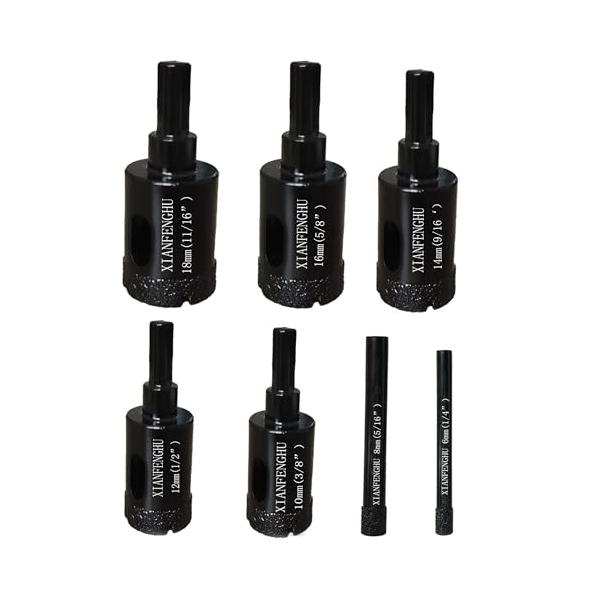 インダストリアルブラック/6-18mm 7個/DMDB 6-18MM・Size:6-18mm 7個・仕様全高66MM、ダイヤモンド高さ10MM 直径 6mm 、8mm、10mm、12mm、14mm、16mm、18mm。さまざまなニーズを満た...