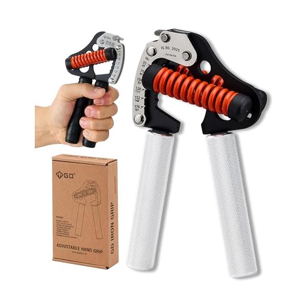 グリップSilver/-/-・GripType:1. IG 12Lv ALUMINUM 12-82kg 日本語・圧倒的な耐久性と高級感アルミニウム製ハンドル、強力な圧縮スプリング、4Tスチールボディで構成されたGDアイアングリップは、戦車の...