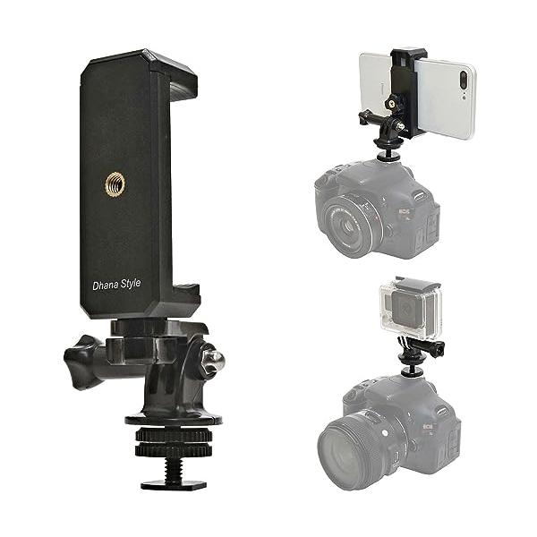 ホットシュー コールドシュー マウント アダプター 自由雲台 ボールヘッド スマートフォン アタッチメント ホルダーブラック/-/-・パッケージ個数:1・デジタルカメラのホットシュー取り付け可能 アダプター シュー マウント 対応アダプタ ...