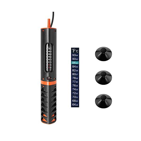 30W（20-50L）黒い/-/668-heater・Style:30W（20-50L）・パッケージ個数:1・2mm厚のガラス：この30W水槽ヒーター19cmの長さ、20-50Lの水槽に適用します。普通のヒーターより33％厚い2mm厚のガラ...