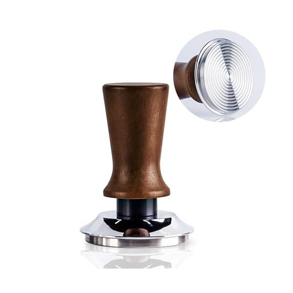 -/51mm/-・二重バネ定圧技術：エスプレッソタンパーには二重スプリング構造が内蔵されており、プレス時に自動的に一定の圧力を維持します。これにより、手動のプレス力の不均一による過剰な圧縮や圧力不足を回避し、コーヒーパウダーケーキを平らでコ...