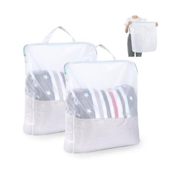 ホワイト/50X60cm 2枚/FIR_OTRK_LAUNDRY_BAG_30x35_2PACK_JP・Size:50X60cm 2枚・パッケージ個数:2・手持ち付き・2枚セットサイズ：50x60cm。セット：2枚入り。素材：ポリエステル。...