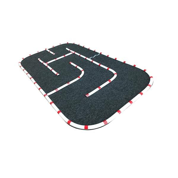 ダイニングテーブルブラック/-/-・Edition:フリーレイアウト・ラージ サイズ・テーブル上のRCスタジアムターボレーシング、チョロＱサイズのRCカー向けサーキット・130cm x 73cmのラージテーブルサイズ・フリーレイアウト仕様・...