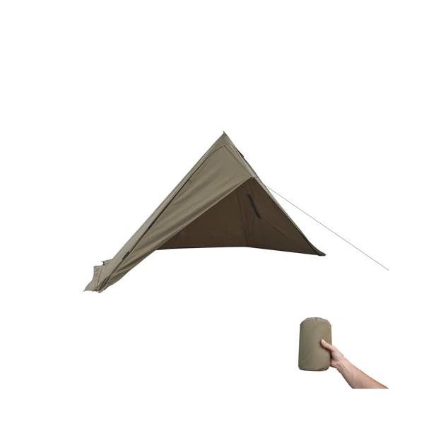 緑色/-/-・●防水性TC素材：ポリエステル糸とコットン綿糸を混紡した素材であり遮光性、難燃性、耐久性に優れています。・●形状：一目ステルスに似た無骨な形状・●仕様：収納サイズW18cm×D12cm）　重量（380g）