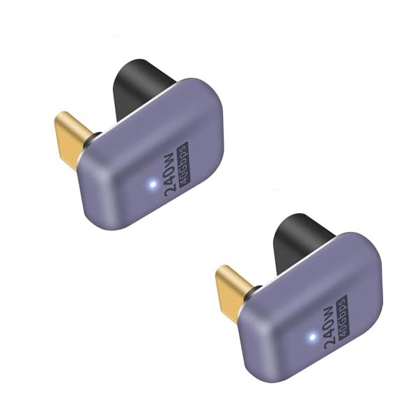 U字型USB Cアダプタ/-/-・Color:U字型USB Cアダプタ・8Kビデオと40Gbps転送U字型USB CオスメスアダプタダプターはUSB 4とThunderboltの基準を満たし、4K@60Hz、さらには8Kビデオ出力をサポート...