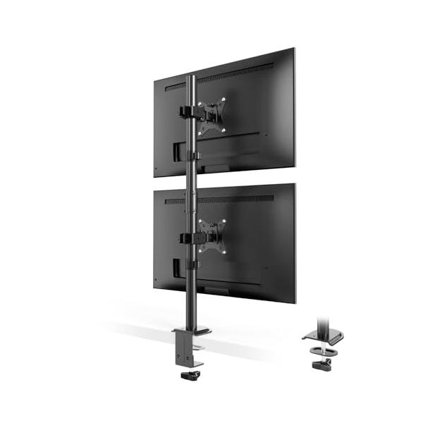 ブラック/32インチ　ブラック/-・Size:32インチ　ブラックColor:ブラック・商品仕様：本製品は最大32インチまでの液晶ディスプレイを上下に2枚配置できるデュアルモニターアームです。最大の特徴は80cmのロングポールを採用しており...