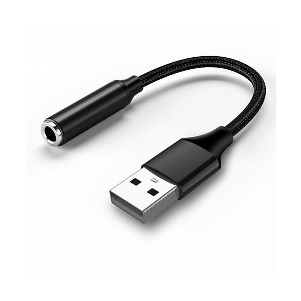 ブラック/-/-・パッケージ個数:1・USB A to 3.5mm変換USB-A端子を3.5mmイヤホンジャックに変換。イヤホン・ヘッドホン・ヘッドセットをUSBポートで使える便利なアダプターです。・4極CTIA規格対応マイク機能付きイヤホ...