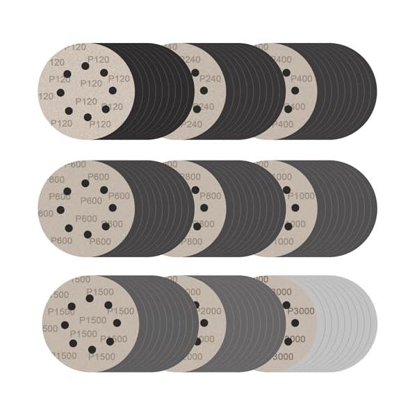 9種類 クッション付きセット120番~3000番91枚入ブラック/-/-・Style:9種類 クッション付きセット120番~3000番91枚入・研削効率の向上炭化ケイ素耐水ペーパーは、乾式・湿式両用です。地球上で3番目に硬い化合物である炭化...