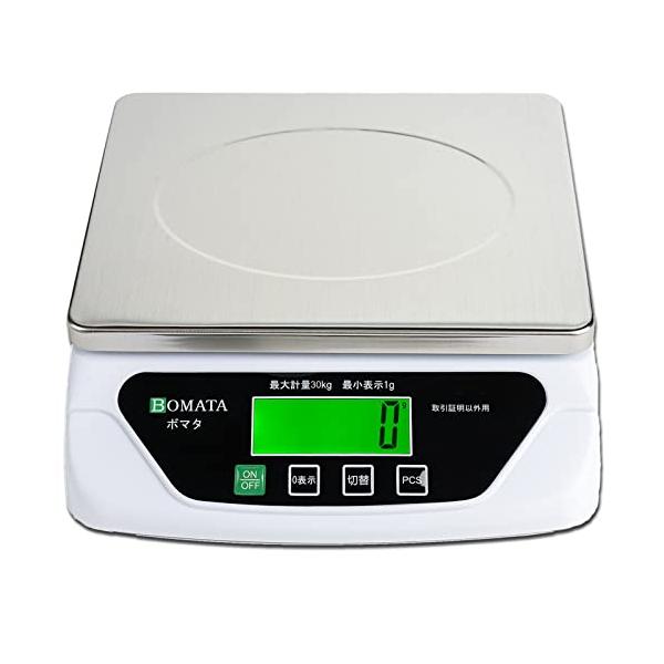 ホワイト/30kg/-・Size:30kg・30kg大計量、幅広い用途に 計量範囲 10g~30kg、最小表示 1g，高品質の圧力耐力センサーを使用しています、結果の正確さと安定性を確保します。注意:最小表示単位≠測量の精度、スケールを購入...