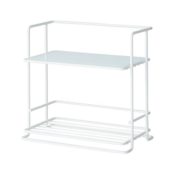 モダンホワイト/長方形 Rectangular W20.5cm x D11.5cm x H20cm/-・Color:ホワイト・キッチン周りのアイテムとコーディネートしやすいツールスタンド。 上段にスパイスなど小さなものでも置けるよう、ガラス...