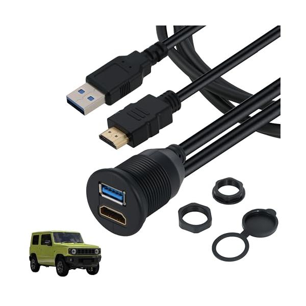 新型ジムニーJB64/JB74/JC74完全専用設計 シエラ/ノマド含む車体形状に最適化したマウント構造で、純正パネルへのシームレスな組み込みを実現・HDMI規格対応 マルチメディア拡張 社外ナビ接続でスマホ画面ミラーリング・動画mp4/m...