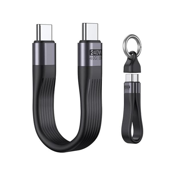 ブラック/-/-・Color:ブラック・240W PD3.1対応・超高速充電最大240W（48V/5A）出力に対応したE-Markerチップを内蔵し、MaBookやUSB-CノートPC、1Phone 16/15シリーズに素早く給電可能。高出...