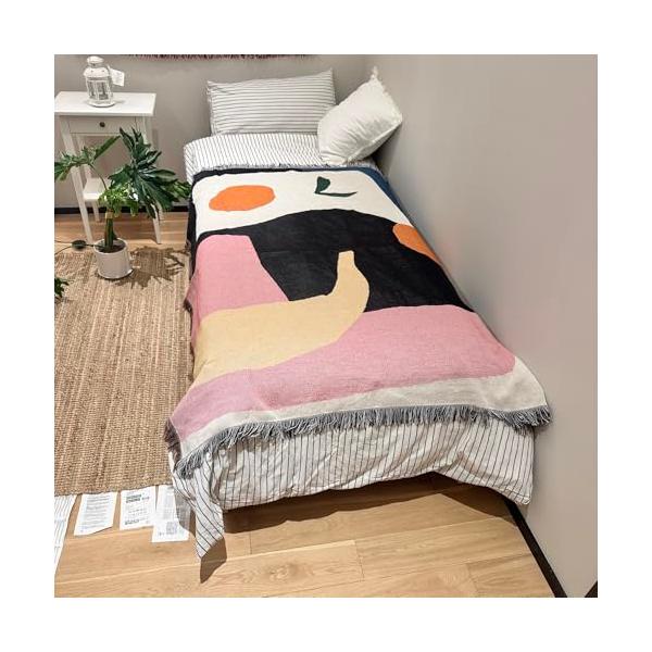 モダン抽象的/130X160cm/1・ブランケットでも壁に飾っても どちらでも大丈夫です。・テントの中に敷くだけで印象をガラリと変えることができます これからの季節にぴったりな温かみのある柄で、インスタ映えも・商アウトドア、グランピングでの...