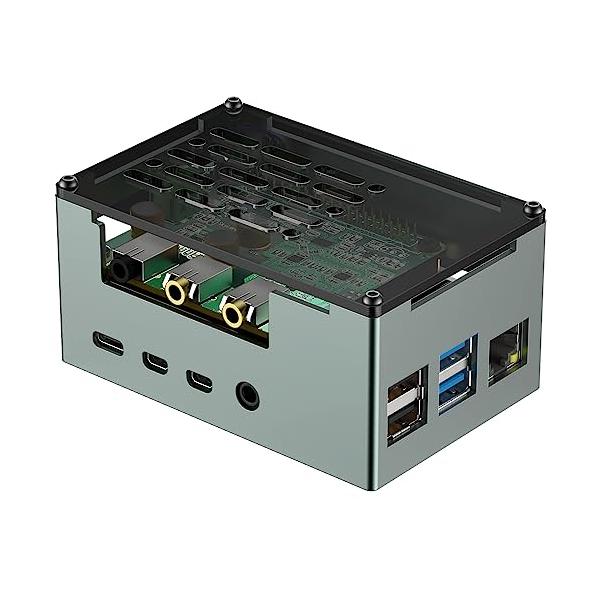 アルミニウム/-/-・Raspberry Pi 4 用ケース：3510 PWM超静音ファンと大型パッシブヒートシンクにより、優れた放熱性を実現。InnoMaker HAT互換。・HAT 互換性：InnoMaker DAC、DAC PRO、A...