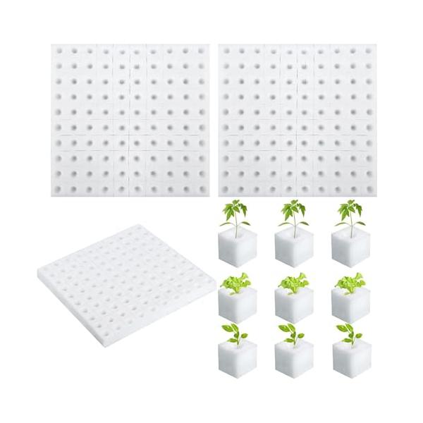 素材水耕栽培スポンジは高品質のスポンジ素材を使用しており、安全で環境にやさしいです。適度な柔らかさと目の細かさで、発芽・発根の邪魔になりません。水菜などの小さな種も落ちることなく、しっかりと保持します。・使用が簡単埋め込み式字型のカットデザ...