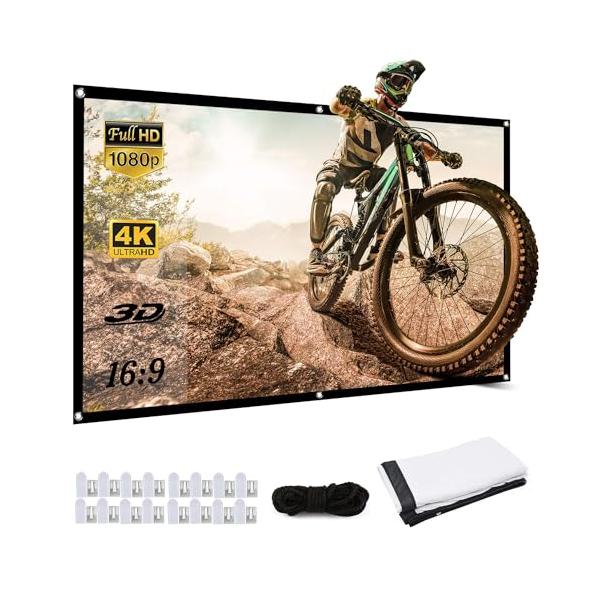 72''折り畳み式/72インチ/PSP72-JP・Size:72インチ・?34%の光透過率＆リア投影対応対角線サイズ：72インチ、比：16：9、可視領域：158×92cm、ゲイン：1.3、重量：500g。軽量で折りたたみ式なので、携帯性が高...