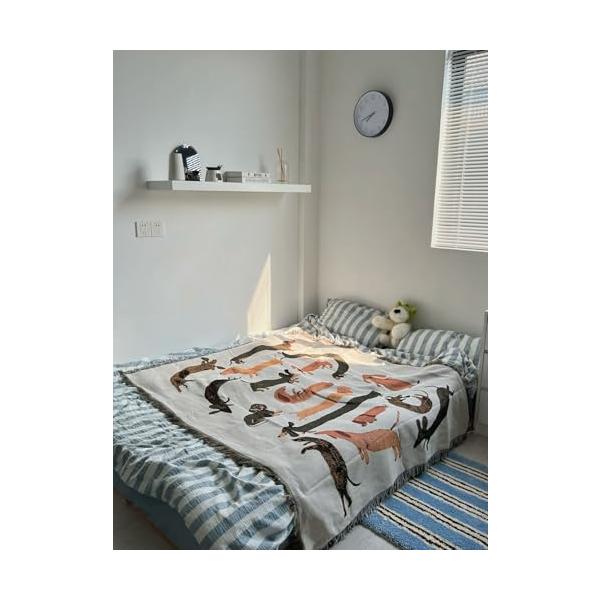 ベージュ/130X160cm/1・ドッグパーク お手入れ簡単：洗濯機で簡単に洗えるため、いつでも清潔な状態を保つことができます。新たにモダンな雰囲気を演出します・おしゃれで多機能: ブランケットとしてだけでなく、ピクニックシートやソファカバ...