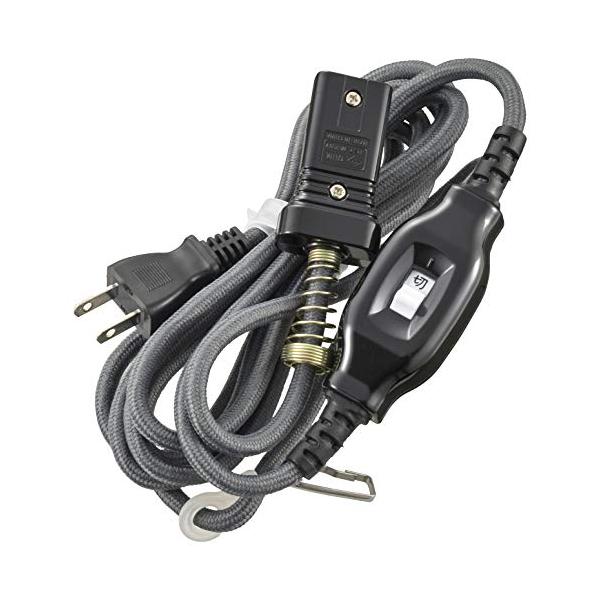 ストレートプラグなし/-/HS-KO3M-S41・パッケージ個数:1・7A-125V・ストレートプラグ・中間スイッチ付き・最大700ワット・コード長: 3m