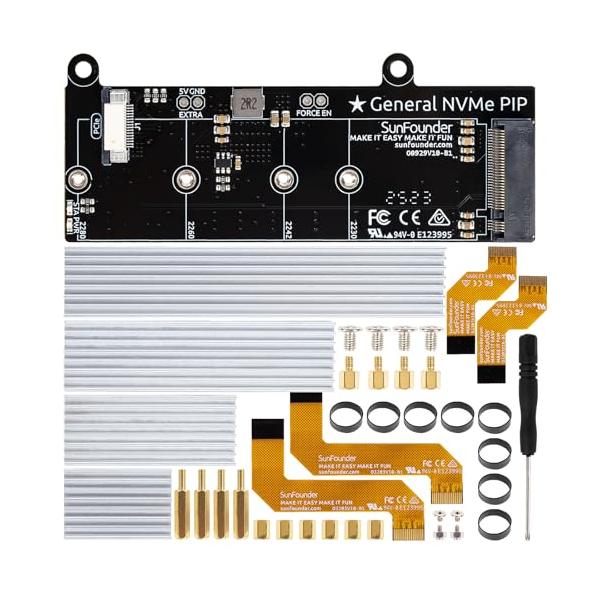 -/-/NVME Kit・NVMeでRaspberry Pi 5を高速化：Raspberry Pi 5 2GB/4GB/8GB/16GB向けに設計されたコンパクトなM.2 NVMe SSDアダプターです。M-Key 2230/2242/22...
