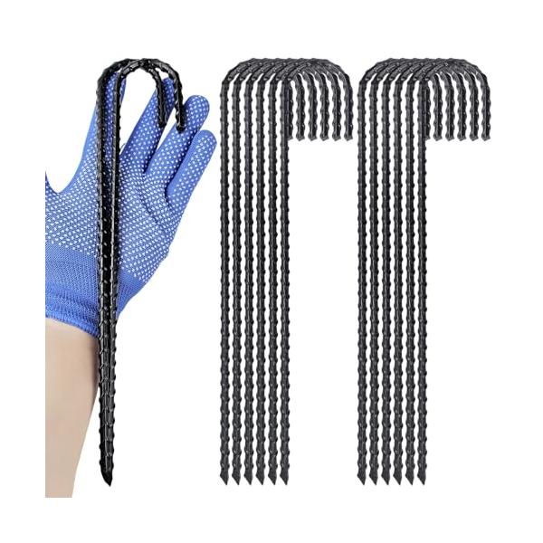 J型黒/長さ30cm-20本入り/30-40cmJD・Size:長さ30cm-20本入り・J型の止めピンは、長さ30cmのロープ止め金具です。 20本入り・表面には黒色の防錆コーティングが施されています。・テントペグやサッカーゴール、トラン...