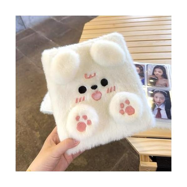 小猫白耳犬/-/MRRHY-XM・Color:白耳犬・パッケージ個数:1・サイズA6サイズの毛付きシール帳バインダー。手帳やアルバム、シールやカード収納など、持ち運びやすく幅広く活用可能です。・可愛い動物デザイン小猫・小犬・毛茸茸うさぎ・毛...
