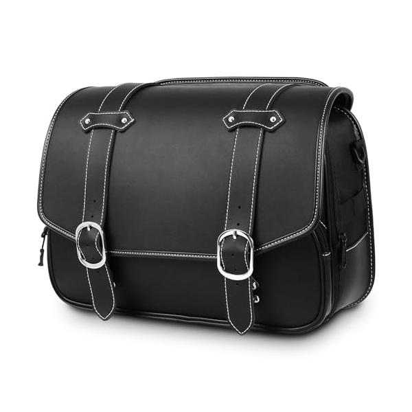 バイク用サイドバッグブラック/40×29×17 cm 18L/DH006-SBAG/18L・18Lの大容量収納バッグこの大容量収納バッグは、外寸が40×29×17cm、18Lの大容量。雨具や車載工具など、様々なものを収納することができ、キャ...