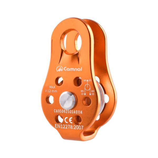 26kN オレンジ/-/AZ-OS0329・Color:26kN オレンジ・?仕様大きさ :幅4.4cm、縦8.2cm；重さ : 90g；素材 : アルミニウム；強度MBS : 26kN；対応ロープ径 : 8~12mm；カラビナを通す穴の内...