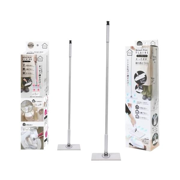 ホワイト/ショートサイズ/30858・Size:ショートサイズ・立ったまま脱着可能。 １秒脱着でパッとつけてサッと捨てれる。 楽々お掃除用品。 フロアワイパーのヘッドは360度回転できるので、使いやすいです。・シートの取付け方法：フロアワイ...