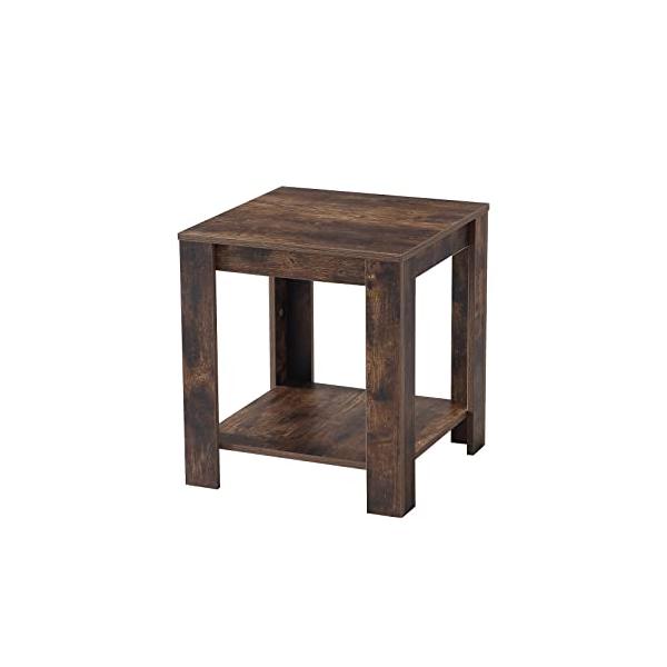 モダンビンテージブラウン/伸長式/FJ-101・Color:ビンテージブラウン・パッケージ個数:1・サイドテーブルヴィンテージブラウンを使用したサイドテーブルは、シンプルでスタイリッシュかつ実用的なデザインで、様々な装飾スタイルと完璧に組み...