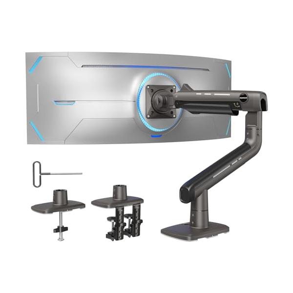 ブラック/-/-・新型機械式構造で圧倒的な耐久性ばね機械スプリング式の新型構造で採用され、ガススプリング式モニターアームと同じ自由に軽い力で移動できる一方で、繰り返し使ってもガスの漏れがおらず、劣化が少なく長時間安定して使用できます。手軽さ...