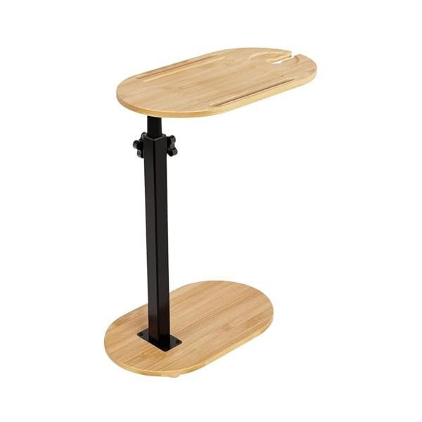 A型ブラック/標準/VARMHUS-ST・Style:A型・高さ調節可能 この昇降式テーブルは360度自由に回転でき、設定られた高度に制限ことなく、高さは43〜72cmの間で思うのように調整できます。ソファやベッドの高さにぴったり合わせてお...