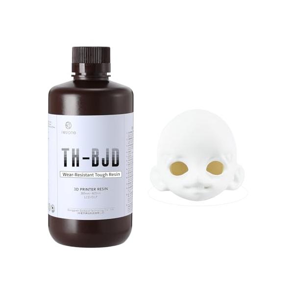 特白/-/TH-BJD・Color:特白・BJD専用設計この3dプリンターレジンはBJD製品向けに設計されており、薄肉や細柱構造を含まない他の可動関節モデルの造形にも適しています。耐摩耗耐擦性能を有しているため、関節ががっちりとしており、日...