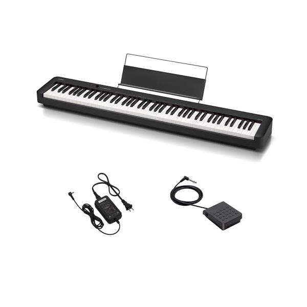 コンテンポラリーブラックNEWバージョン/コンパクト/CDP-S105BK・パッケージ個数:1・奥行わずか232mmスリムボディのハンマーアクション88鍵盤・グランドピアノをはじめとした高品位な10音色を内蔵。弾き方の強弱による音色の違いも...