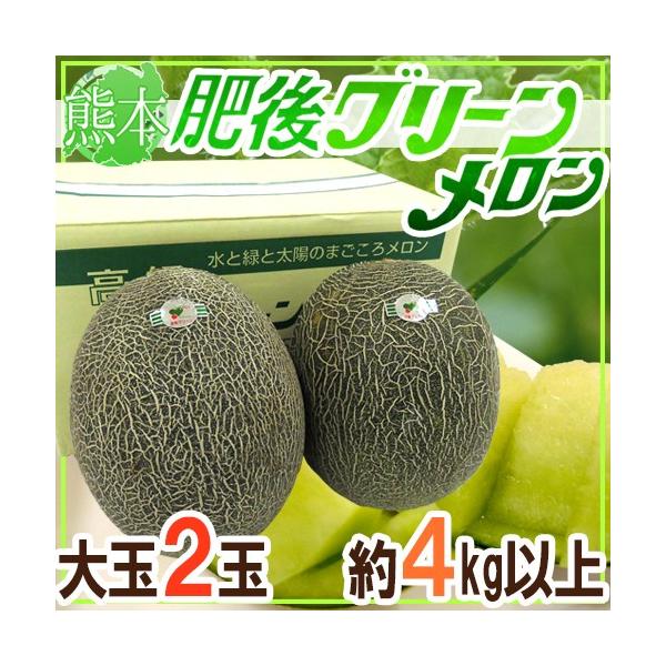 【発売日：2026年05月30日】【送料無料】メロンファンの方、お待たせしました！！熊本から甘〜いメロン《肥後グリーン》の登場です！ジューシーで柔らかくキワまで甘い♪♪大玉サイズで大満足！「中元」/フルーツ/果物/4キロ/爆買