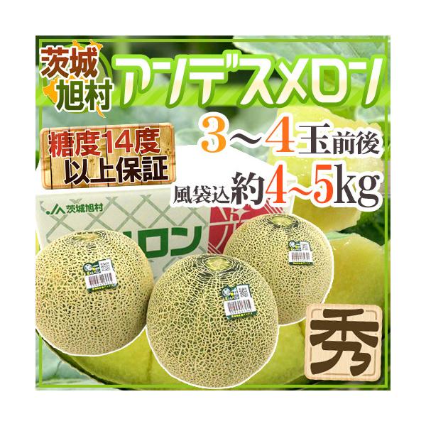 【発売日：2026年05月30日】【送料無料】最低糖度14度以上♪全果実光センサー選果でハズレなし！の甘さとおいしさ♪徹底した品質管理で安心安全のJA茨城旭村の青肉メロン！「お中元」/フルーツ/果物/5キロ/爆買