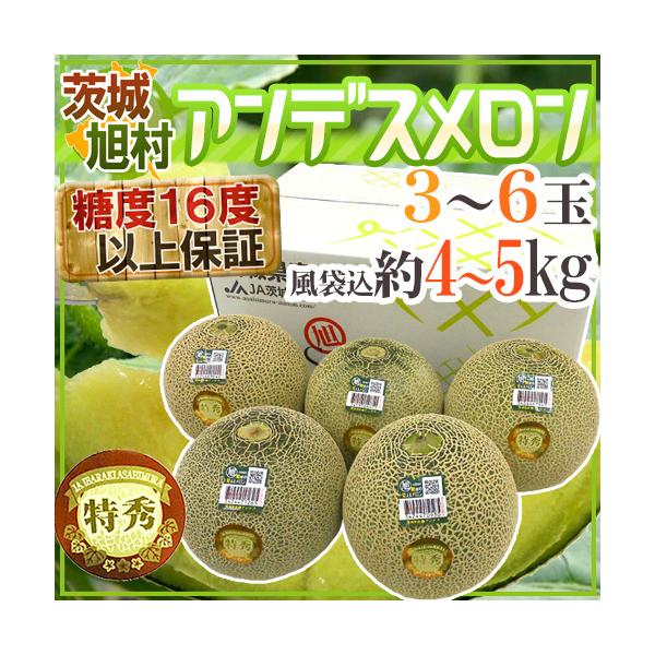 【発売日：2026年05月30日】【送料無料】最低糖度16度以上♪全果実光センサー選果でハズレなし！の甘さとおいしさ♪徹底した品質管理で安心安全のJA茨城旭村の青肉メロン、等級《特秀》！/フルーツ/果物/5キロ/爆買