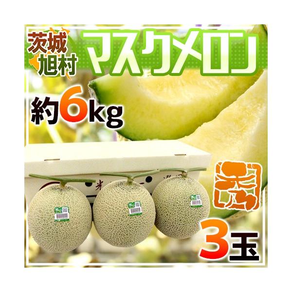 【発売日：2026年07月30日】【送料無料】当店でも人気のメロン産地・茨城県旭村のマスクメロン！全果光センサーで管理されたハイテクメロンは安定した味わいで贈答にも最適です♪甜瓜/メロン/温室メロン/マスクメロン/青肉メロン/アールスメロン...