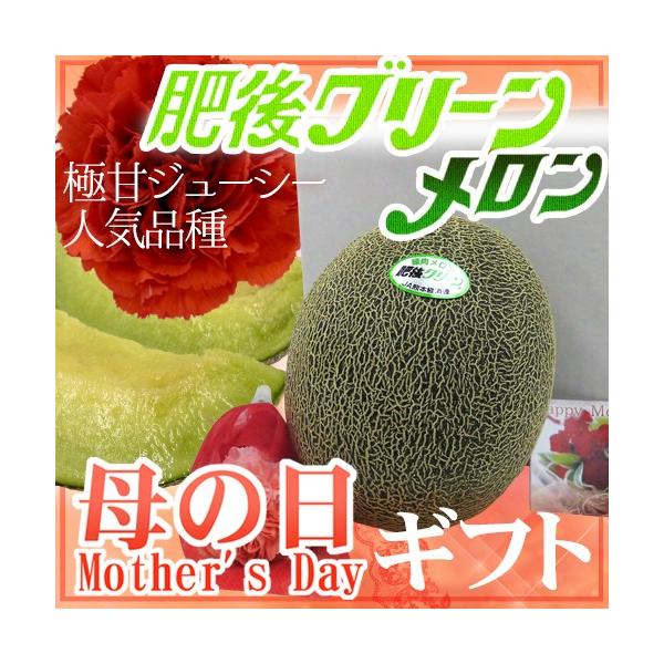 【発売日：2026年05月02日】【送料無料！】大人気♪高糖度メロン【肥後グリーン】と【カーネーション生花】の当店オリジナルセットです♪母の日限定ギフトラッピング♪マスクメロン/ブランドメロン/メロン/めろん/プレゼント/ギフト/フルーツギ...