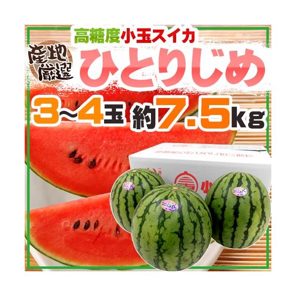 【発売日：2026年05月25日】【送料無料】名前の通りひとりじめしたくなる美味しさ♪甘〜くて、シャリシャリ食感♪皮ギリギリまでうまい！冷蔵庫で丸ごと冷やせる小玉すいかです！/フルーツ/果物/7.5キロ/爆買