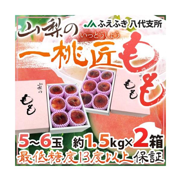 【発売日：2026年06月30日】【送料無料！】日本最高峰の桃　山梨県JA笛吹八代産【一桃匠】光センサー選果で糖度13度以上（早生時期12度）を実現！大糖領やプレミアムピーチと同じ糖度設定です♪　化粧箱入りなので贈答、お中元などにも！一桃匠...