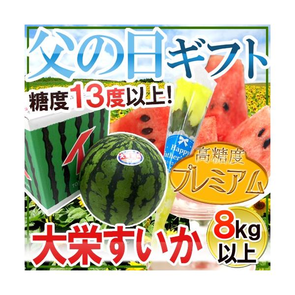 【発売日：2026年06月08日】【送料無料】名産地のすいかでお父さんに感謝の気持ちを伝える特別ギフト！シャリシャリ感と甘さが人気の大栄すいかとバラの造花で感謝を贈るセットです♪父の日/2021/プレゼント/ギフト/50代/60代/70代/...