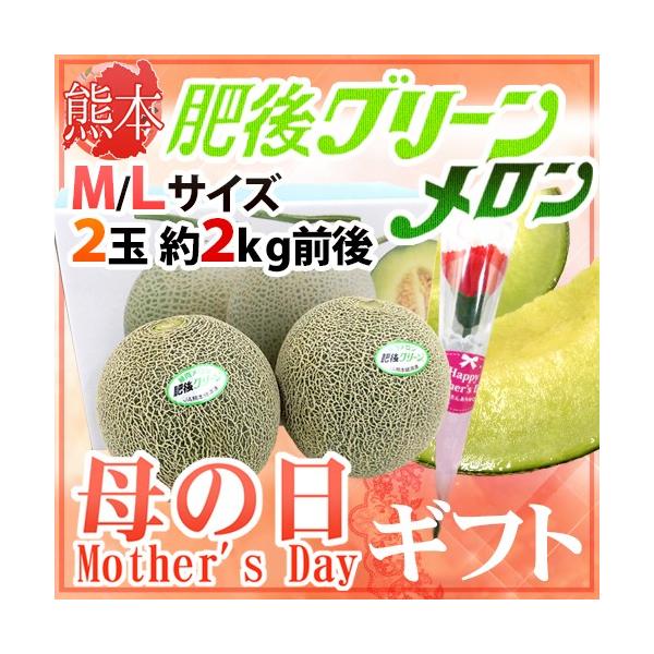 【発売日：2026年05月02日】【送料無料！】大人気♪高糖度メロン【肥後グリーン】と【カーネーション造花】の当店オリジナルセットです♪母の日限定ギフトラッピング♪マスクメロン/ブランドメロン/メロン/めろん/プレゼント/ギフト/フルーツギ...