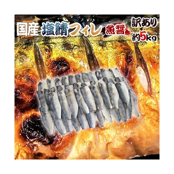【送料無料】国産の新鮮な鯖を、鮮度が落ちないうちに三枚におろし特製の魚醤に漬け込んだ「フィレ（フィーレ）」国内水揚げ・国内加工！調理しやすい状態でお届けします！鯖/サバ/塩鯖/業務用/冷凍/三枚下ろし/フィレー/フィーレ/5キロ/爆買