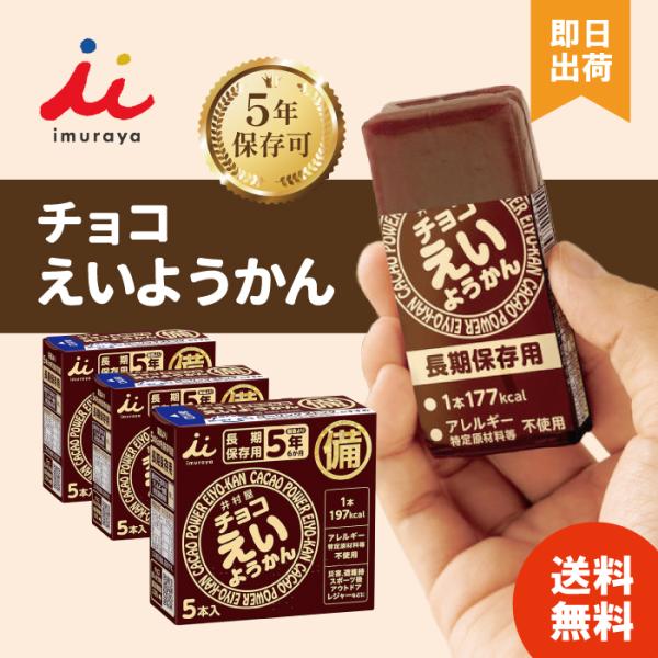 チョコえいようかん 井村屋 栄養かん チョコ 非常食 5年保存 お菓子 備蓄 災害食 防災用品 防災食 防災食品 防災グッズ 防災セット ようかん 備蓄食 詰め合わせ