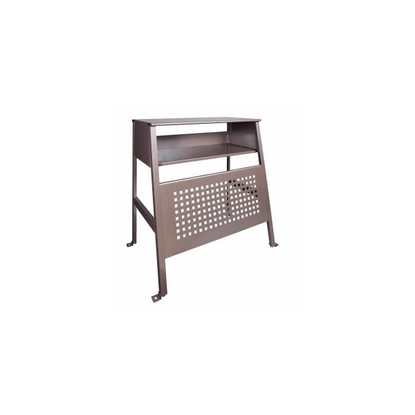 カラー：カーボンブラウン材質：ZAM高耐食溶融メッキ鋼板特徴：前面パネルに独自の編み込みサイズ：Ｗ９６３×Ｄ５４９×Ｈ１０７８(mm)